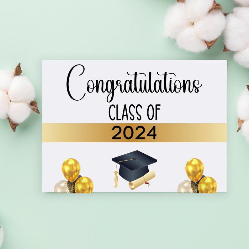 Class of 2024 Graduation Card Greeting Card for 2024 Graduate Senior ...