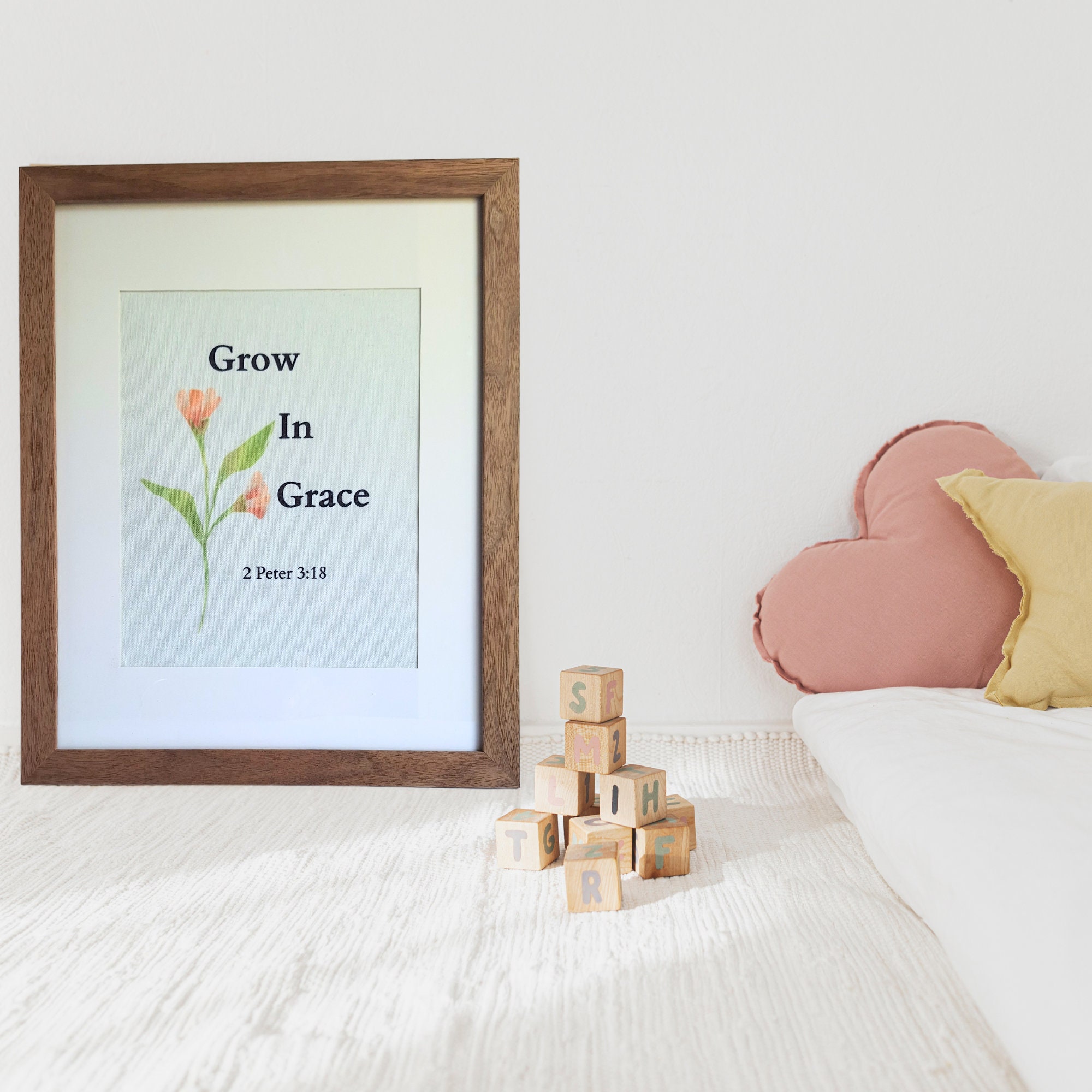 Christian Wall Art Framed Bible Canvas Art Modern Bible Verse Picture ...