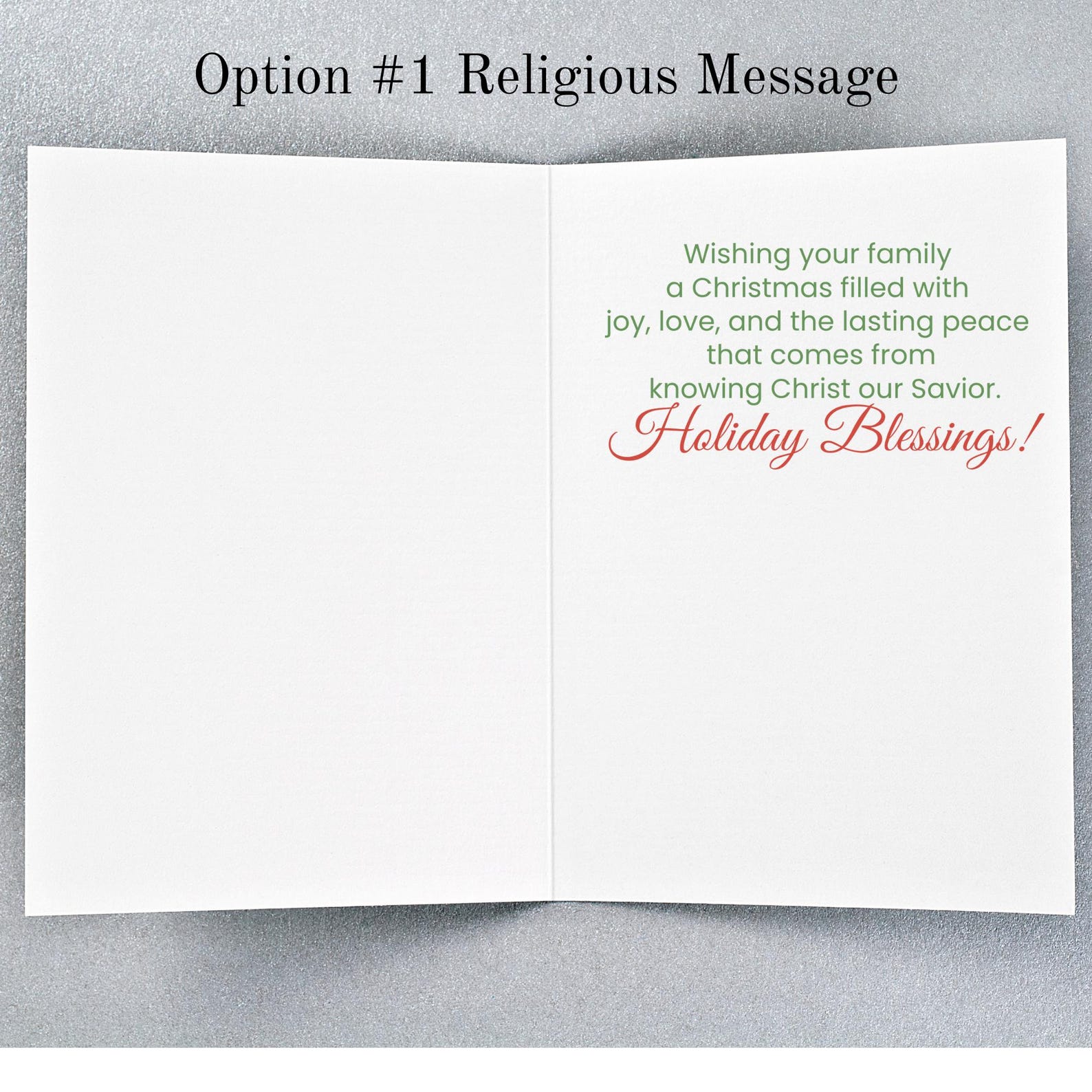 Religious Christmas Card for Family Personalized Faith-based Holiday ...
