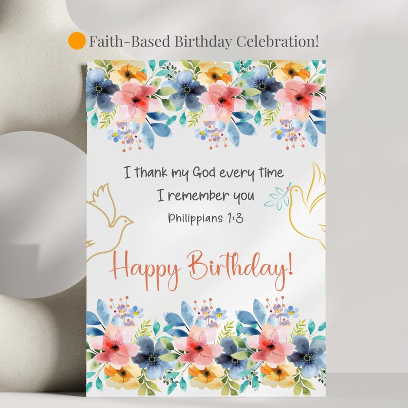 Christian Birthday Card Faith Based Birthday Card Bible Birthday Card ...