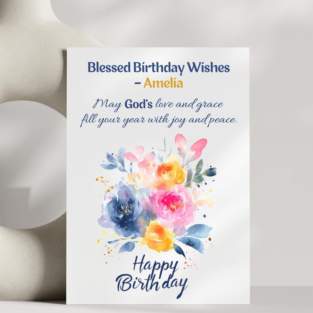 Religious Birthday Card for Friend Personalized Faith Based Birthday ...