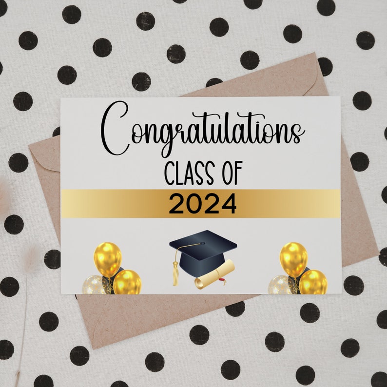 Class of 2024 Graduation Card Greeting Card for 2024 Graduate Senior ...