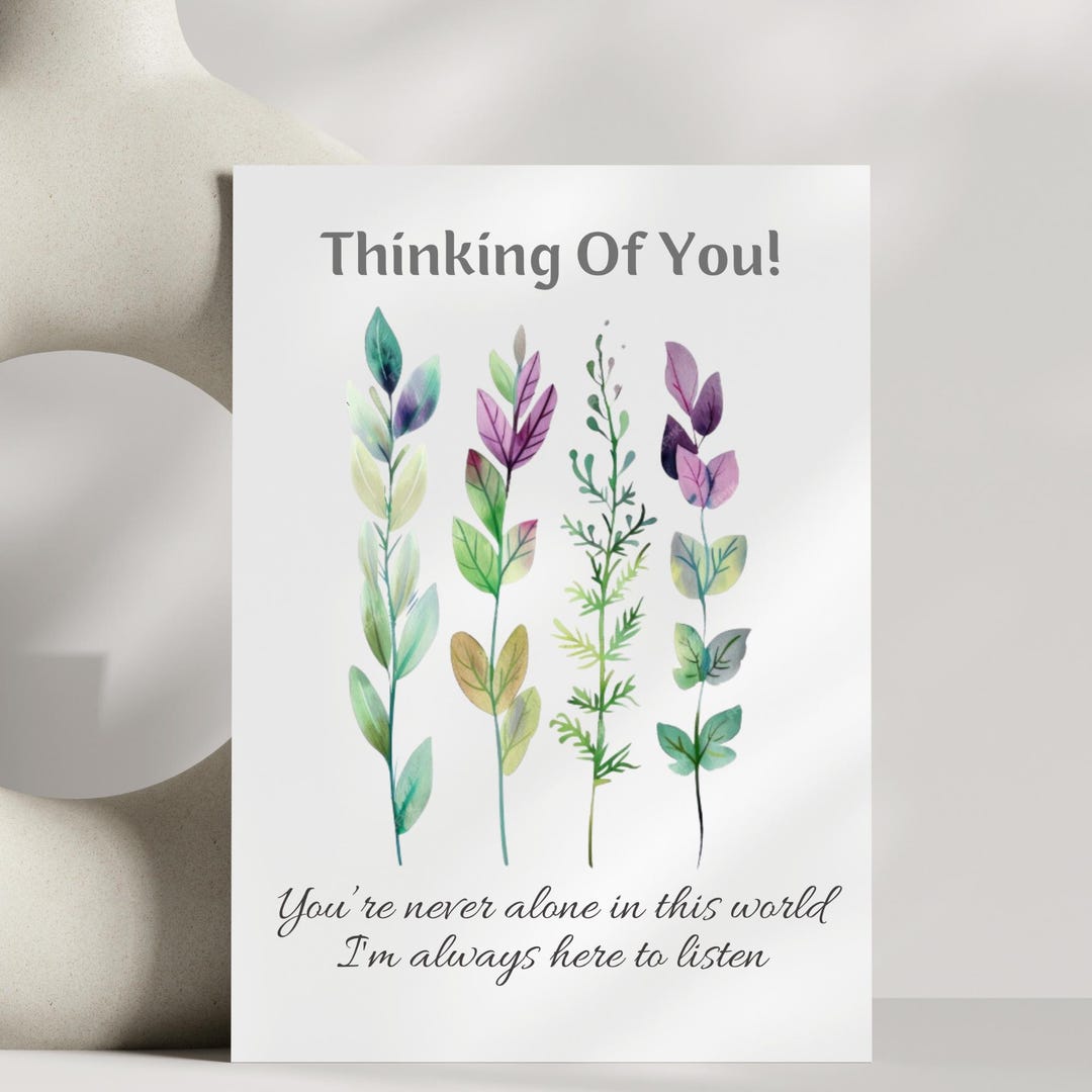 Thinking of You Greeting Card Supportive Card for Her You're Not Alone ...
