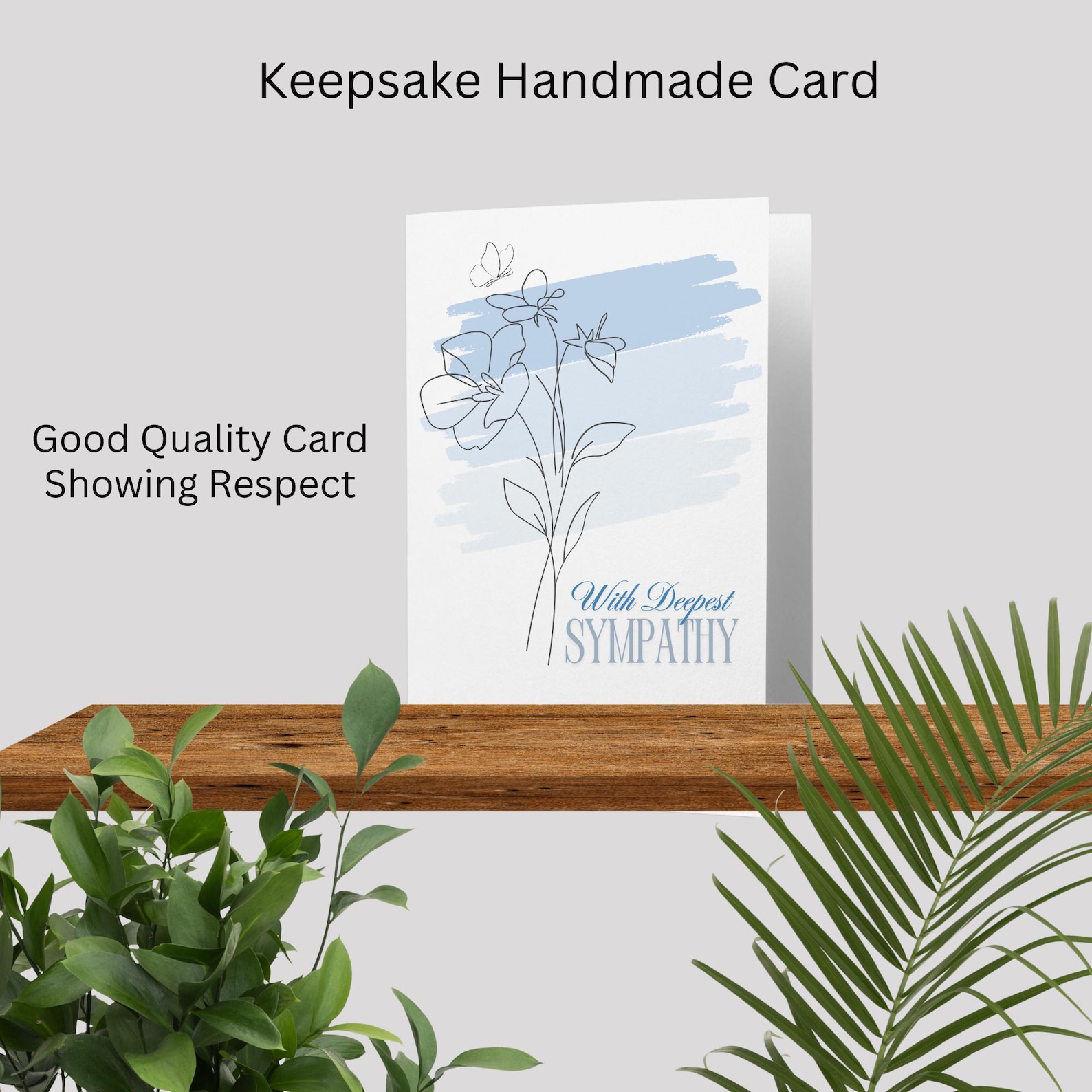 Sympathy Greeting Card Elegant Condolence Card With Heartfelt Message ...