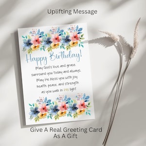 Christian Birthday Card Faith Based Birthday Card Bible Birthday Card ...