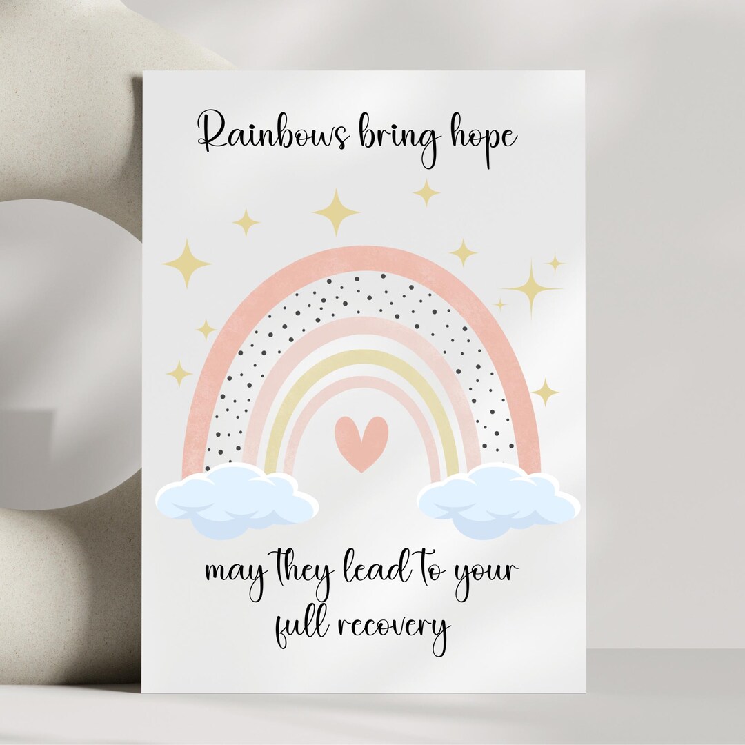 Get Well Soon Greeting Card Comfort Greeting Card Sentiment Sympathy ...