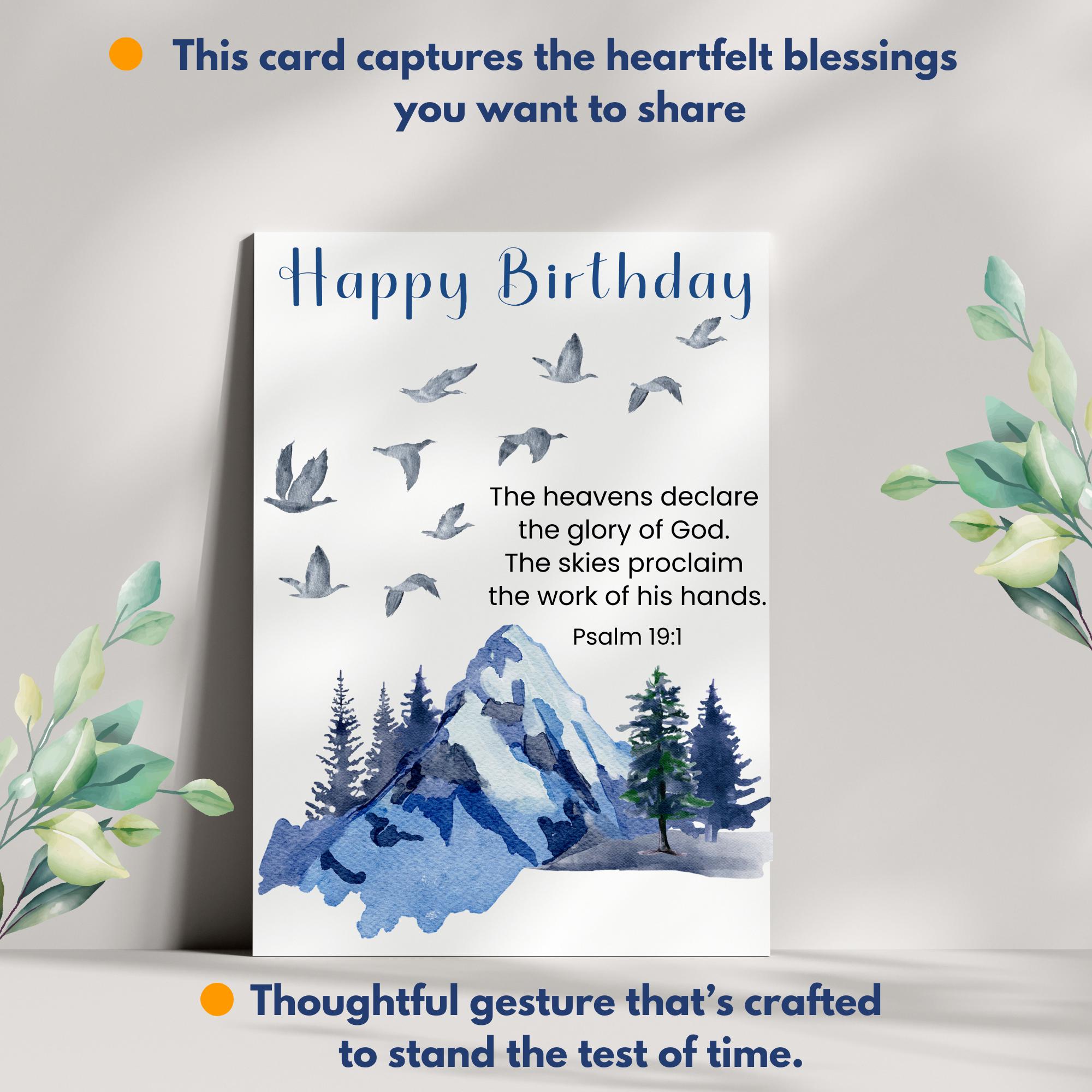 Christian Birthday Card for Men Faith Based Birthday Card for Him Bible ...