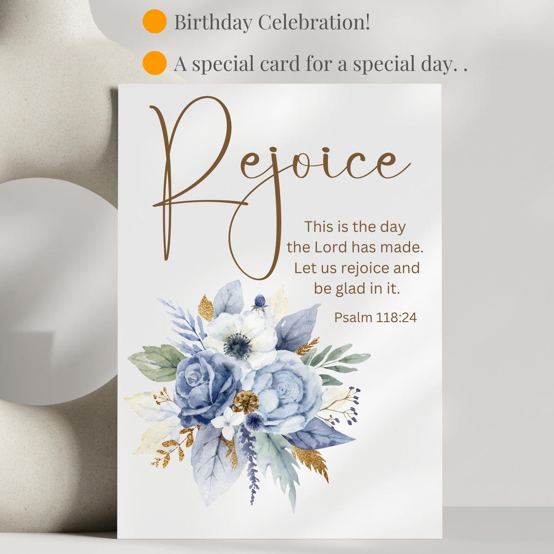 Christian Birthday Card Faith Based Birthday Card Bible Verse Card ...
