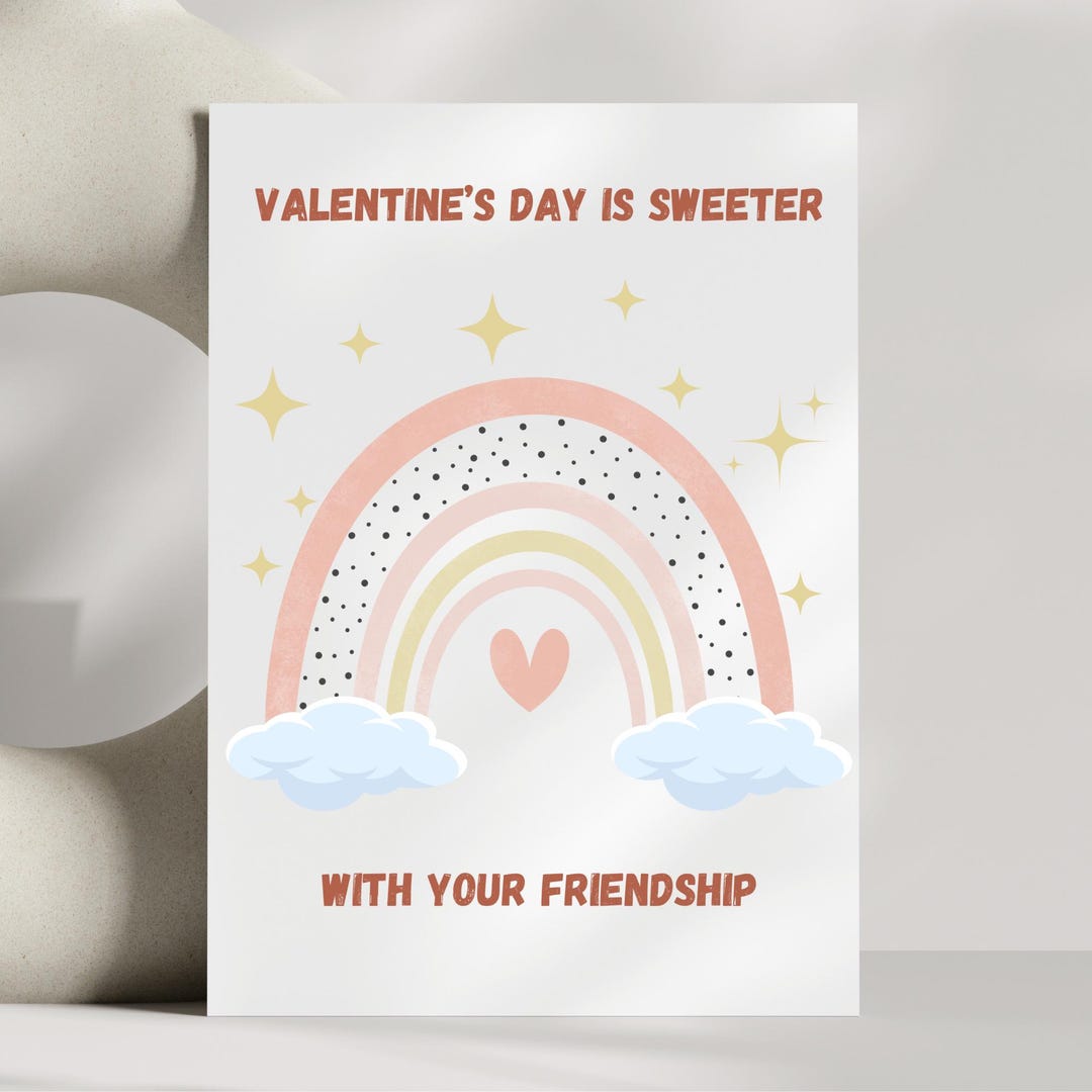 Valentines Day Card for Friend Bestie Valentines Day Valentines Card ...