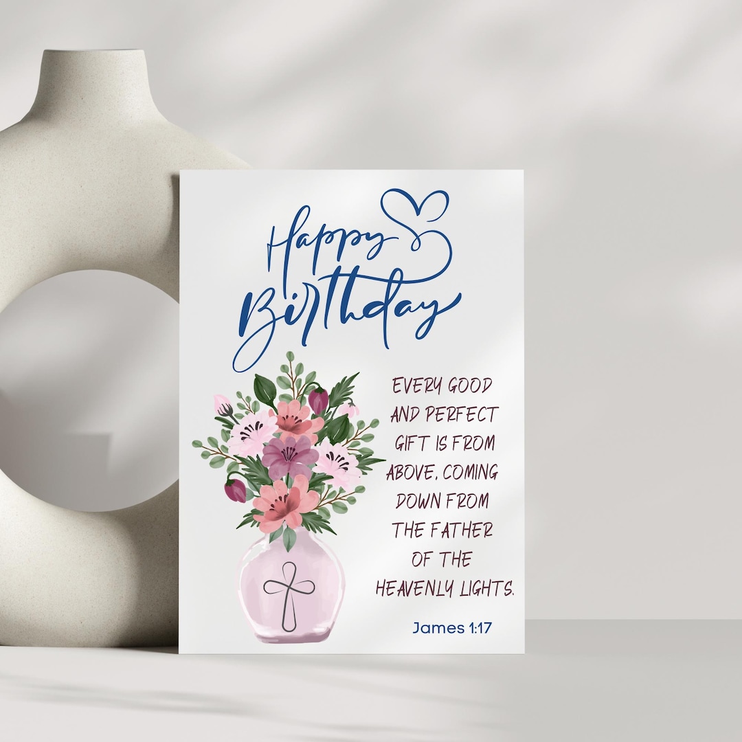 Christian Birthday Card Faith Based Birthday Card Bible Verse Card ...