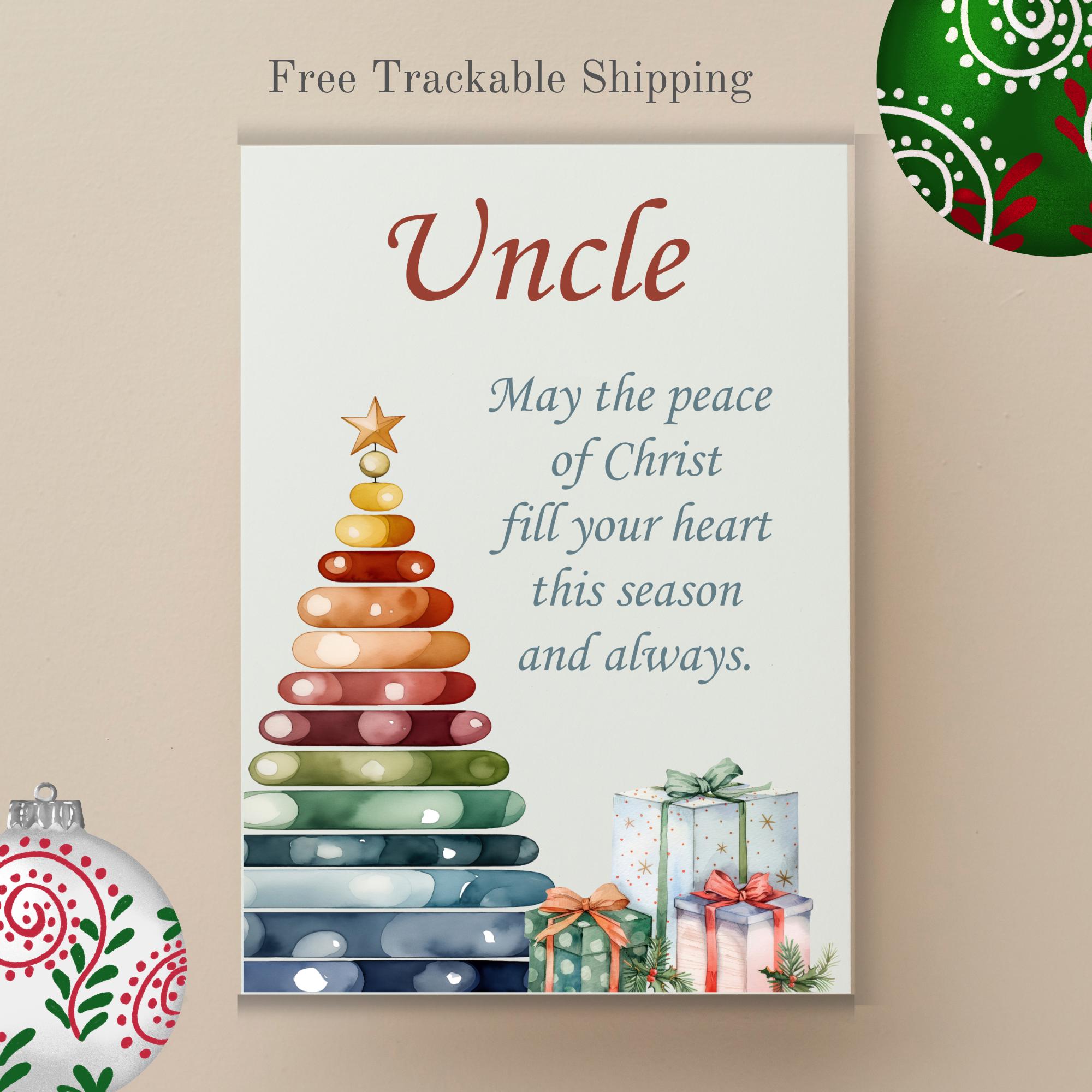 Christmas Card for Uncle Religious Uncle Christmas Card Christian Uncle ...