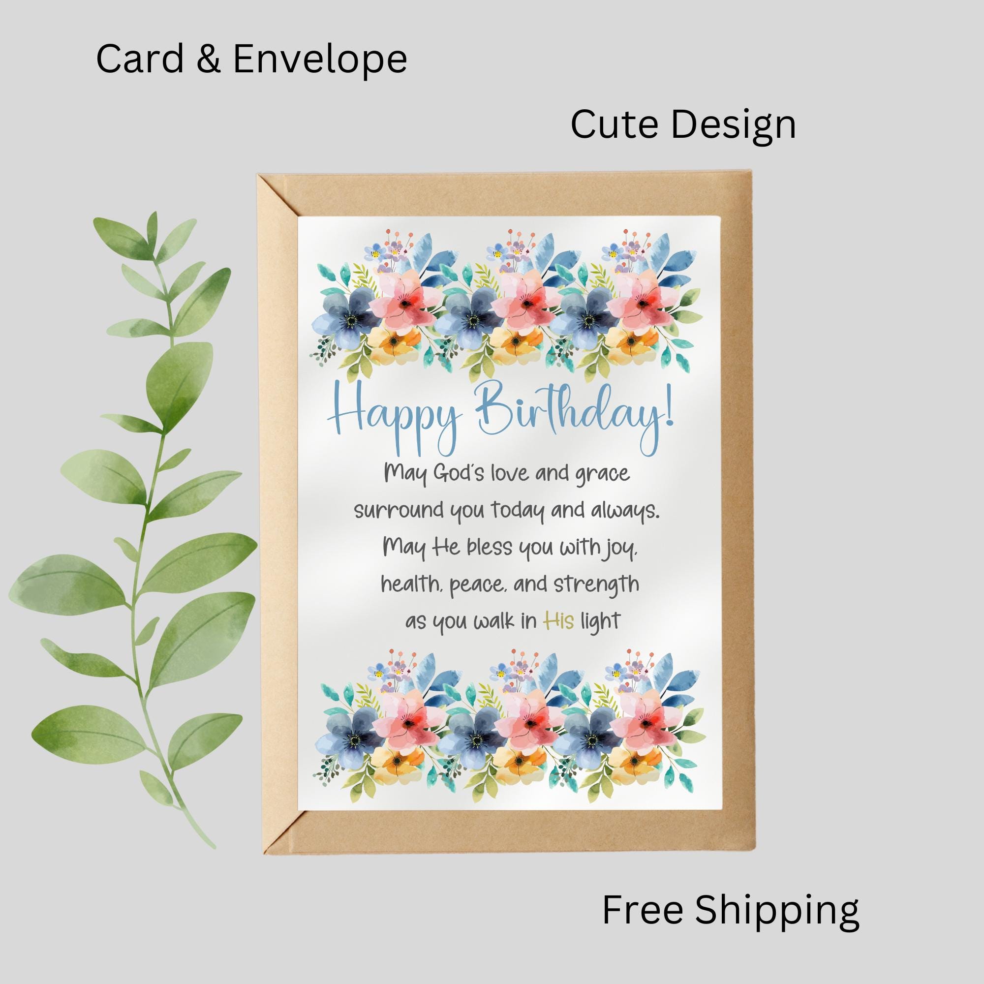 Christian Birthday Card Faith Based Birthday Card Bible Birthday Card ...