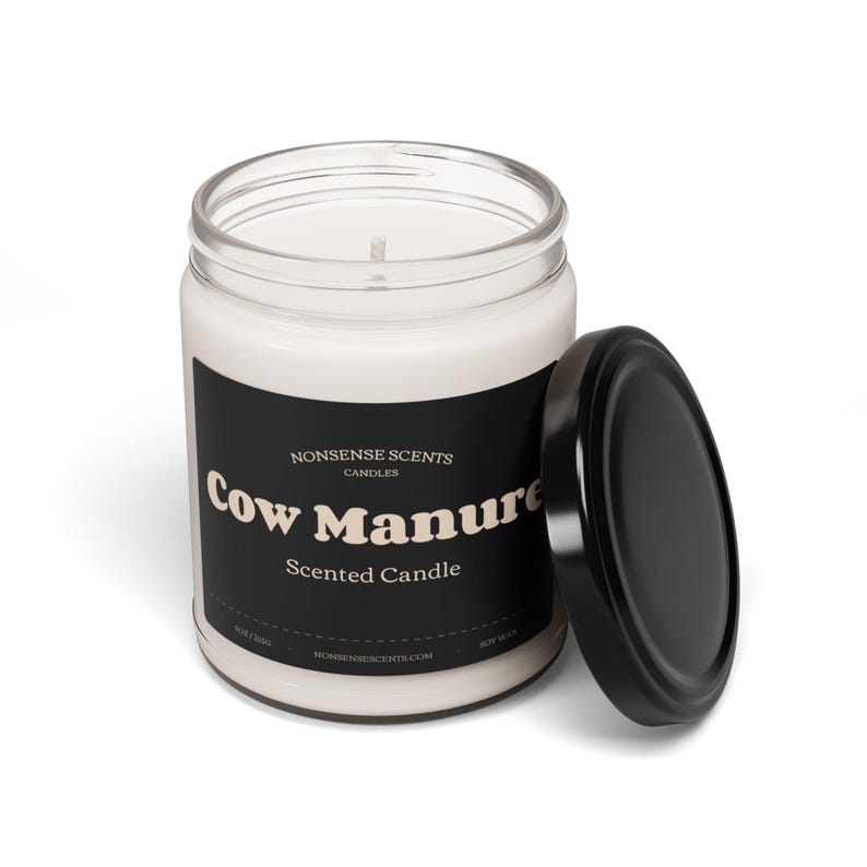 Cow Manure Scented Candle - Funny Farm Gag Gift Candle by Nonsense ...