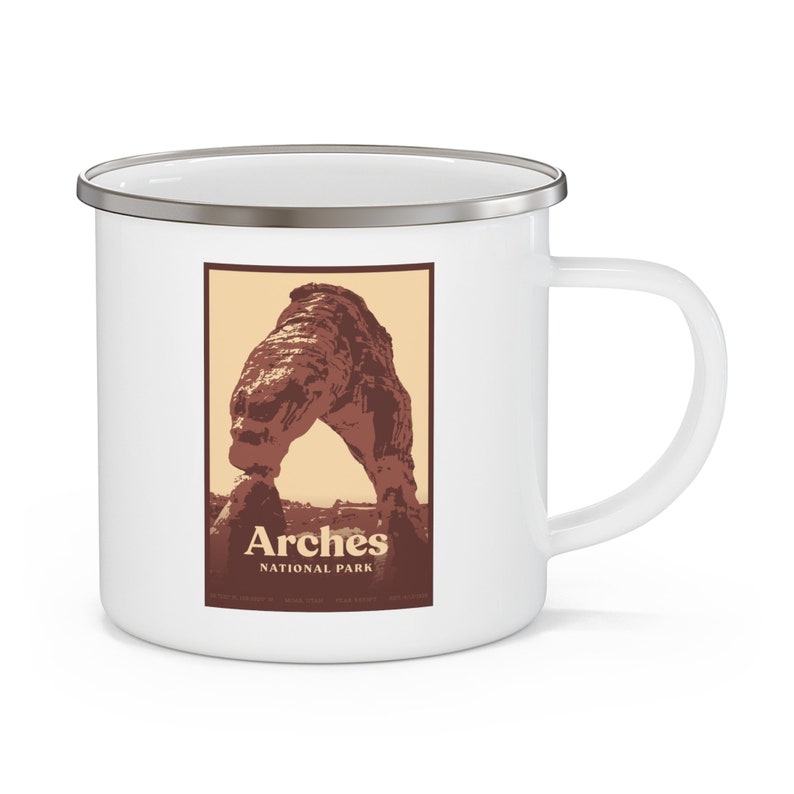Arches National Park Camping Mug (moab, Utah) Vintage Style Wildlife ...