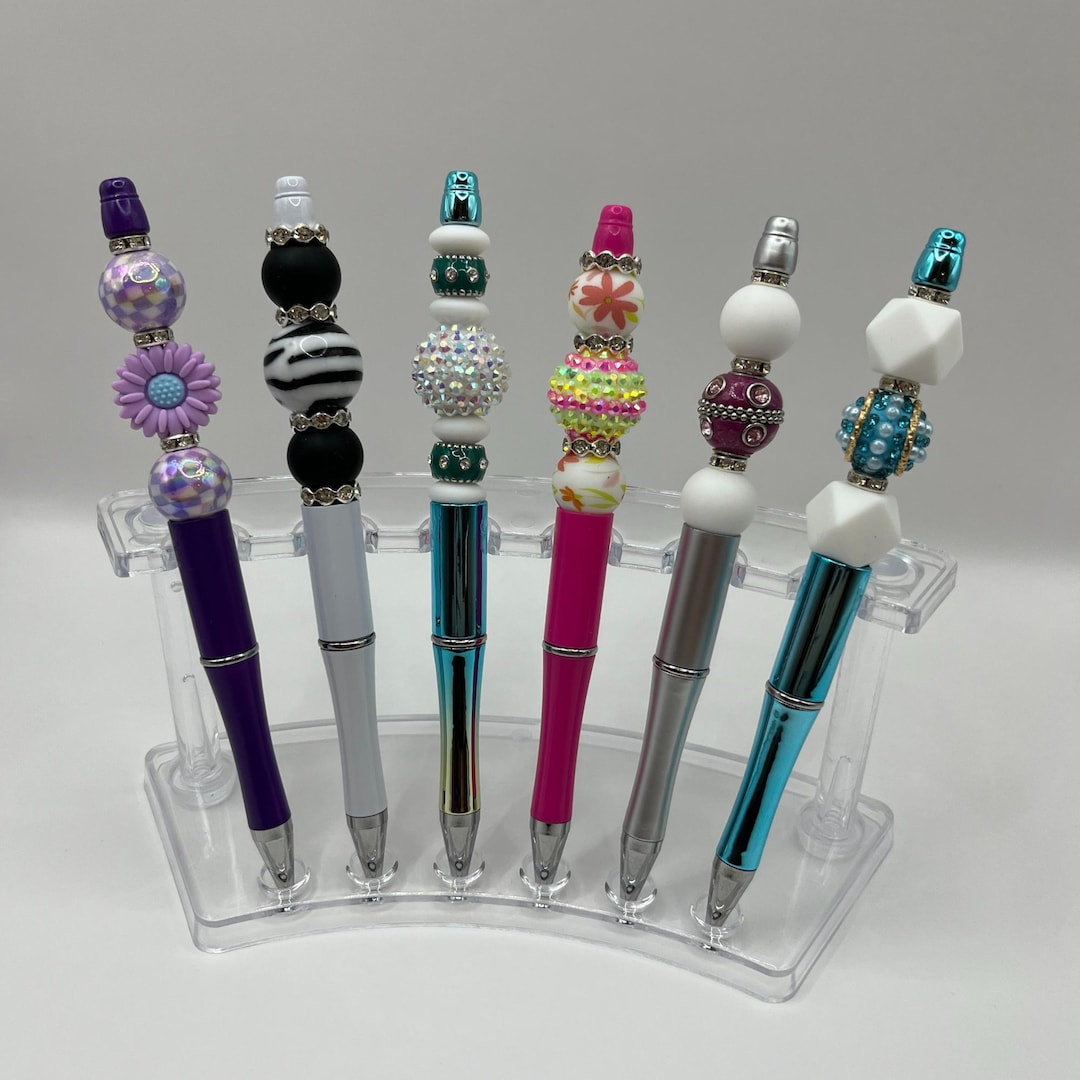 Custom Beaded Pens - Handmade Colorful Pen - Personalized Office ...