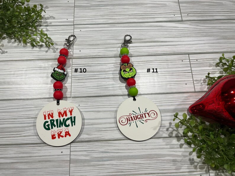 Grinch Christmas Beaded Purse Charms for Festive Stocking Stuffers - Etsy