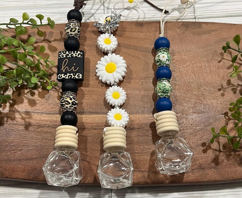 Colorful Beaded Car Charm: Essential Oil Diffuser Ornament for ...