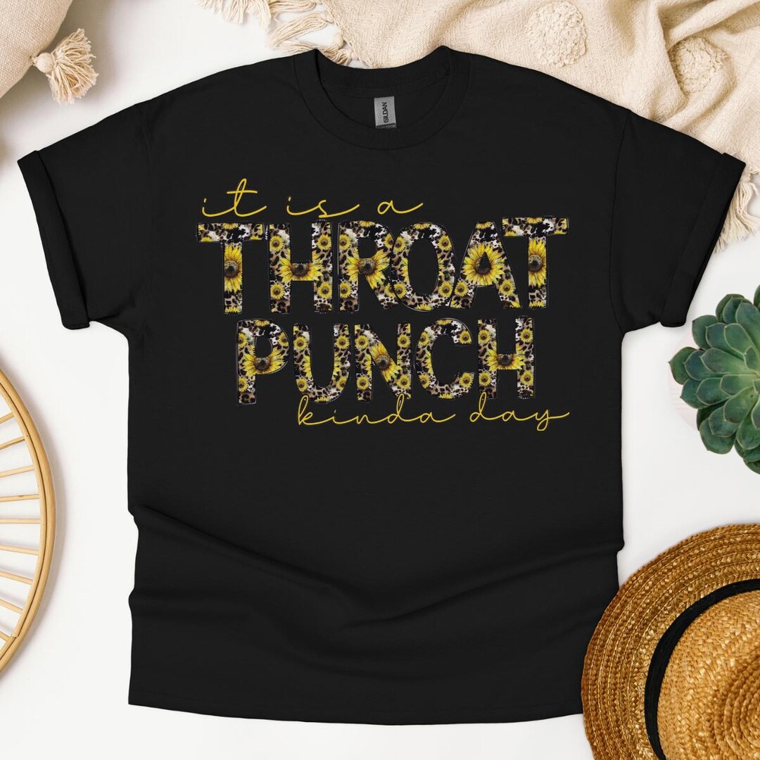 Throat Punch Graphic Tee Unisex Sarcastic Humor Shirt for Sassy Moods ...