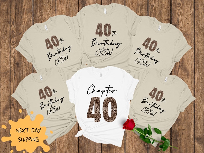 40th Birthday Party Shirt, 40th Birthday Crew Shirt, Birthday Group Tee ...