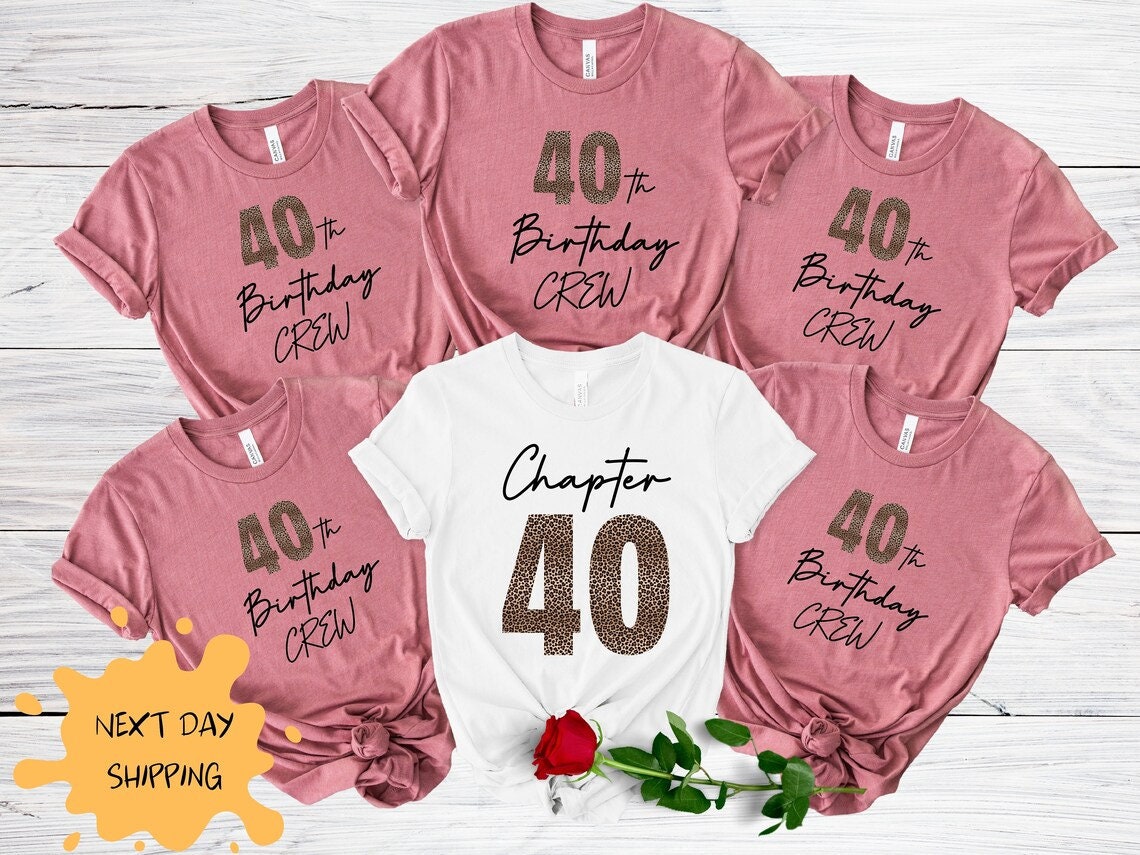 40th Birthday Party Shirt, 40th Birthday Crew Shirt, Birthday Group Tee ...