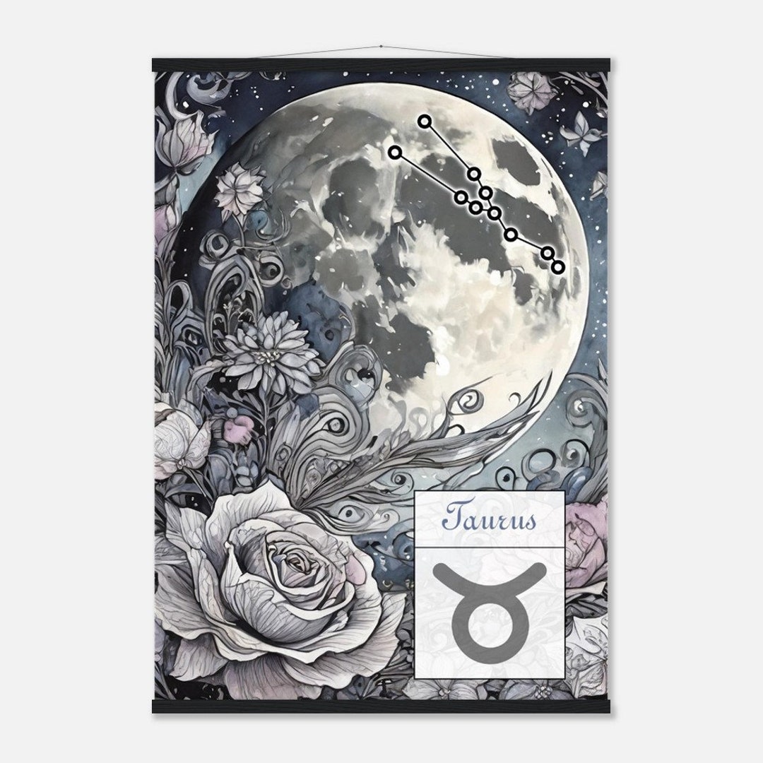 Taurus Poster Wooden Hanger in 4 Colors and Different Sizes. - Etsy