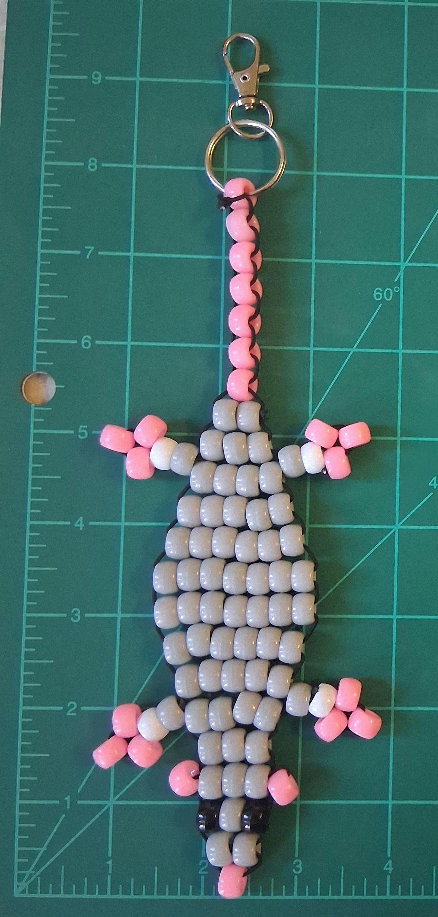 Chunky Beaded Rat Keychain - Etsy