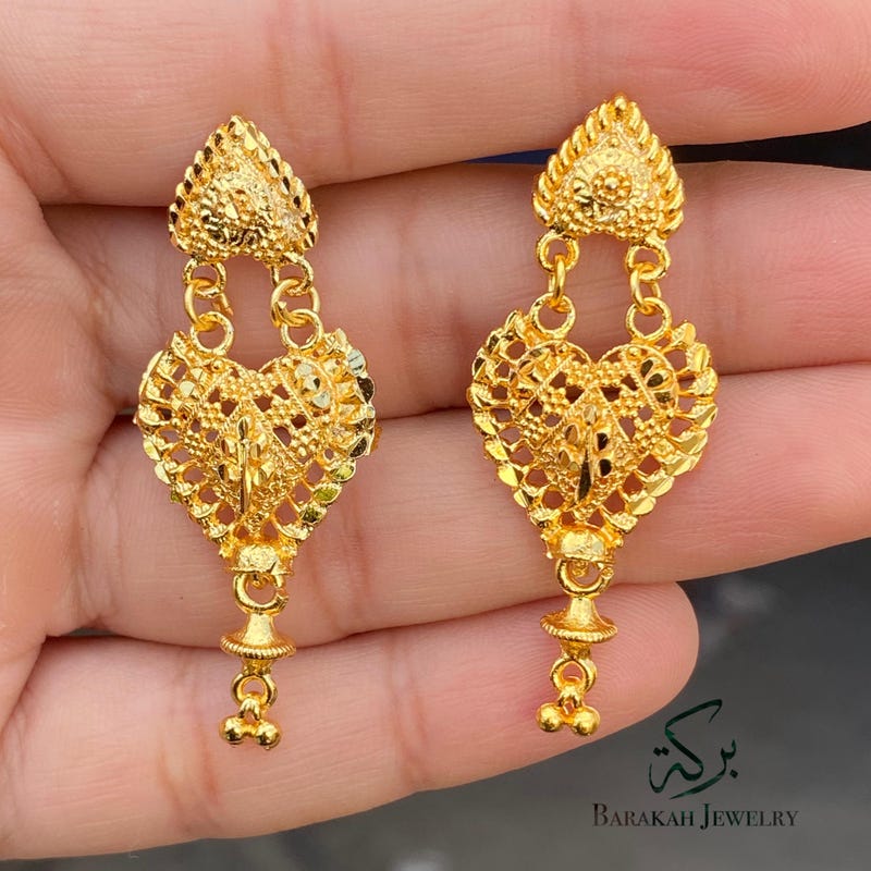 Indian Gold Earrings - Etsy