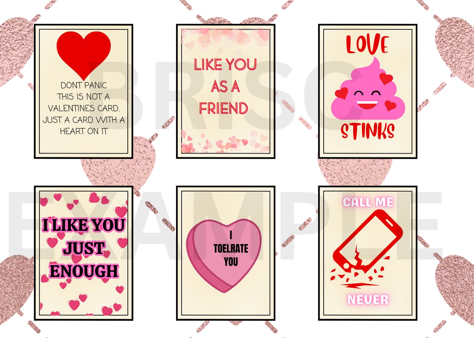 Anti Valentines Day Cards, PNG Printable Valentines Cards - Etsy