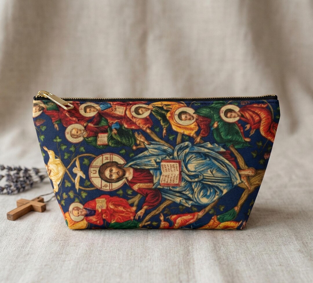 Jesus Christ True Vine Icon Pouch, Byzantine Art Rosary Bag - Etsy