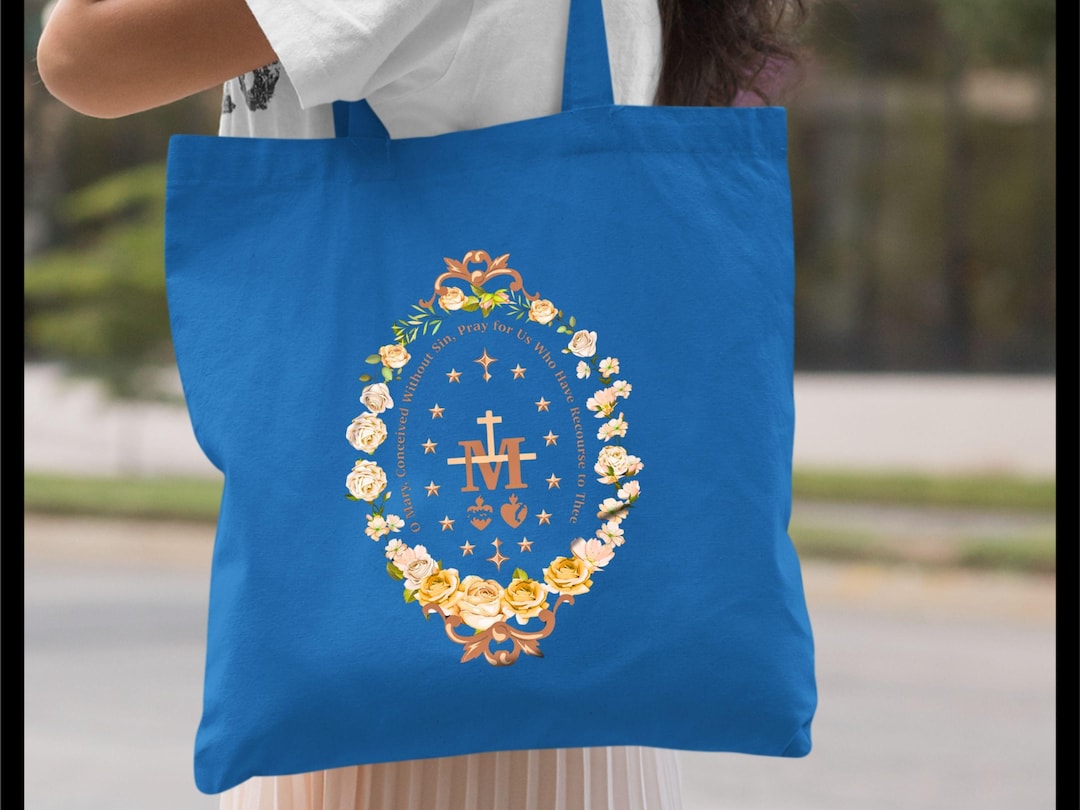 Marian Catholic Tote Bag, Virgin Mary Bag, Catholic Gift for Women ...