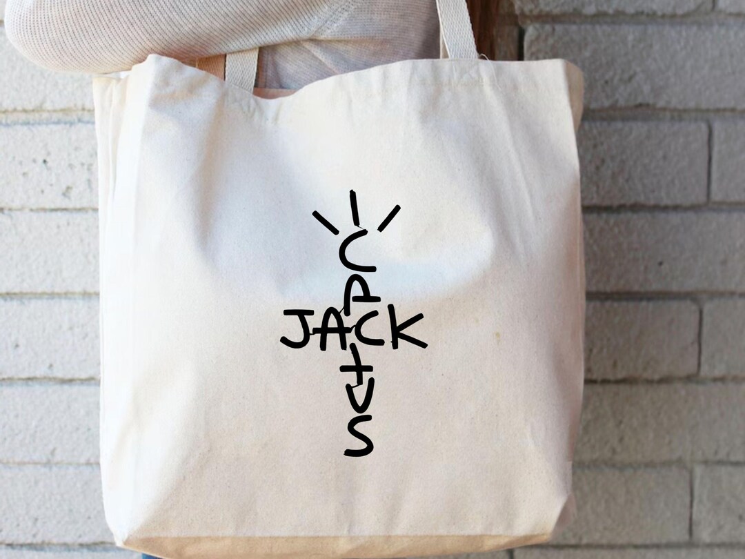 Zippered Cactus Jack Tote Bag, Hip Hop Concert Festival Tote, Zippered ...