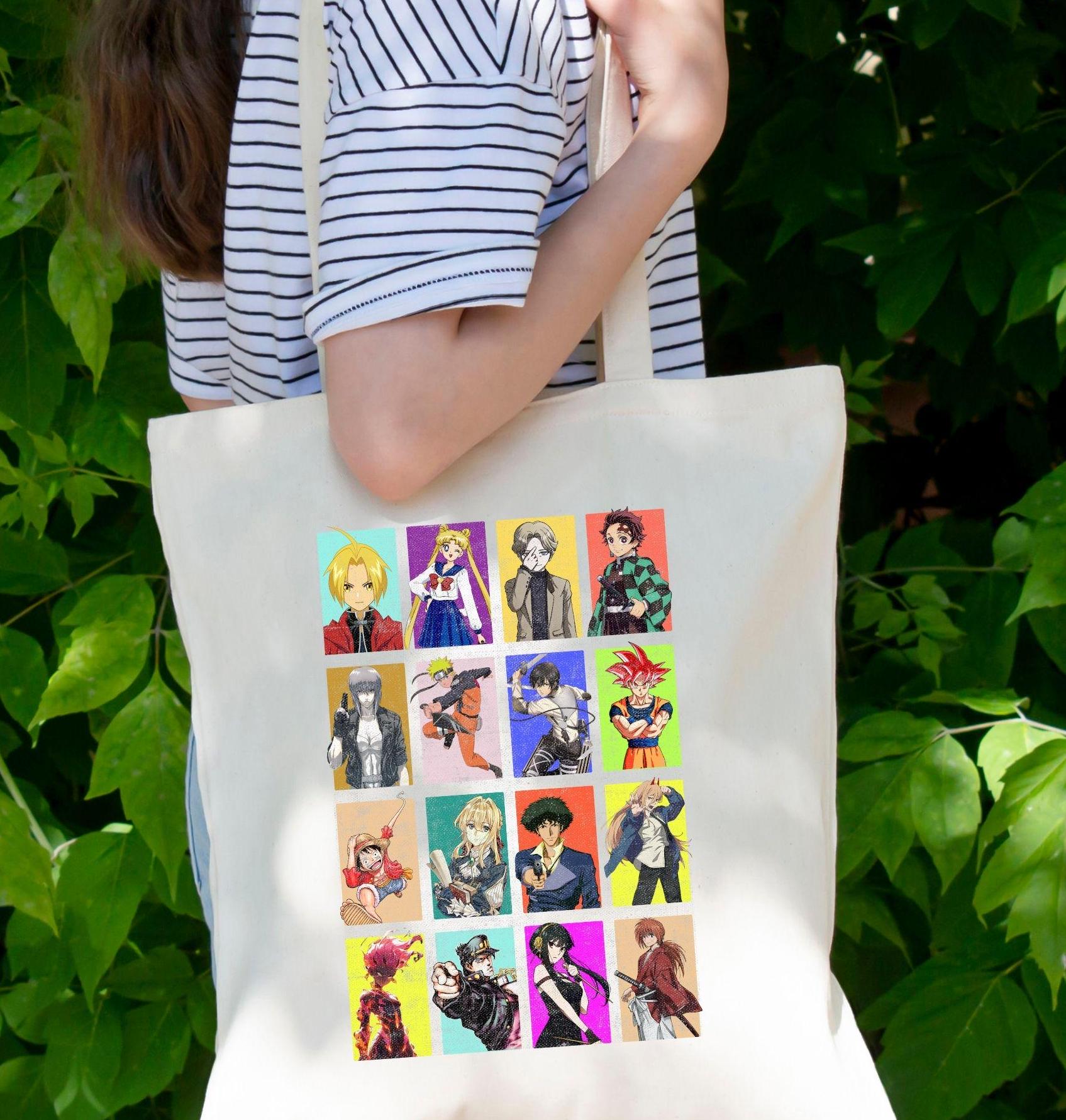 Anime Tote Bag, Manga Tote Bag, Japanese Anime Character, Otaku Gift ...