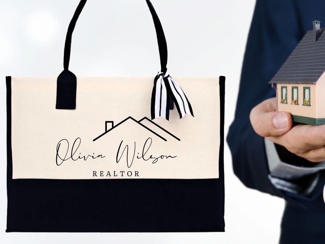 Custom Realtor Tote Bag: Personalized Real Estate Agent Gift - Etsy