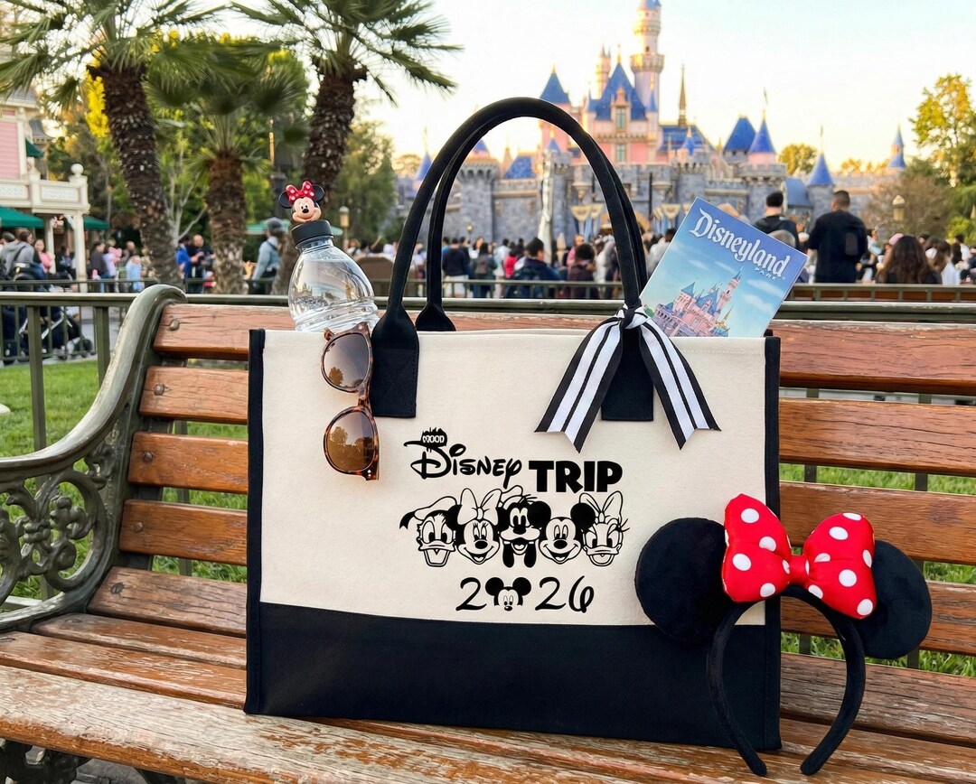 Disney Trip 2026 Tote Mickey Minnie Donald Goofy Daisy Bag Disney