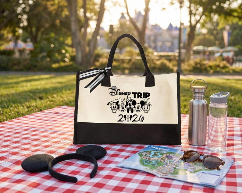 Disney Trip 2026 Tote Mickey Minnie Donald Goofy Daisy Bag Disney