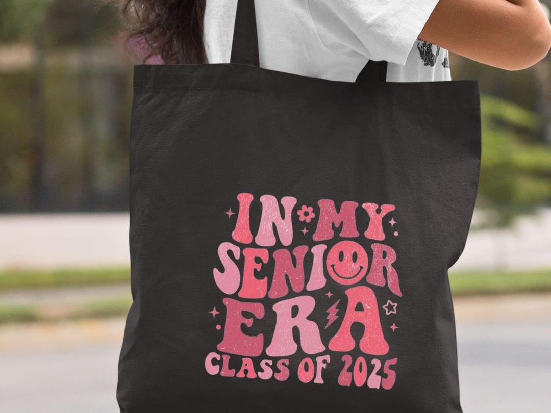 Custom Senior Era Tote Bag: Class of 2025 Cotton School Bag - Etsy