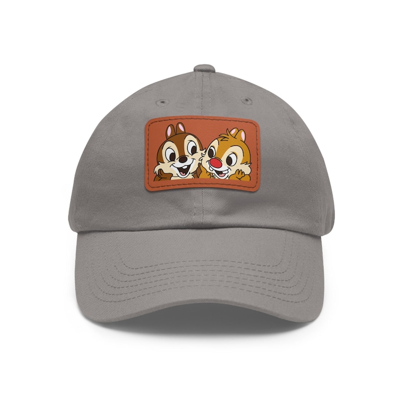 Chip 'n Dale Disney Funny Cap With Rectangular Leather Patch ...