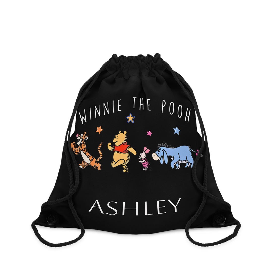Custom Winnie the Pooh Drawstring Bag, Pooh Bear School Bag, Cute Pooh ...