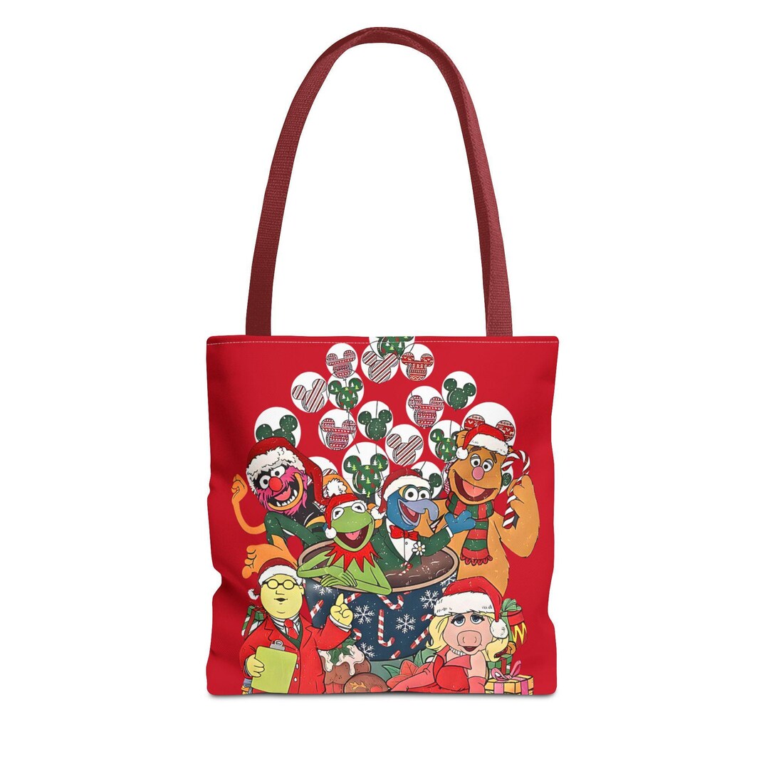 Muppet Christmas Carol Tote Bag, Kermit & Miss Piggy Holiday Shopper ...
