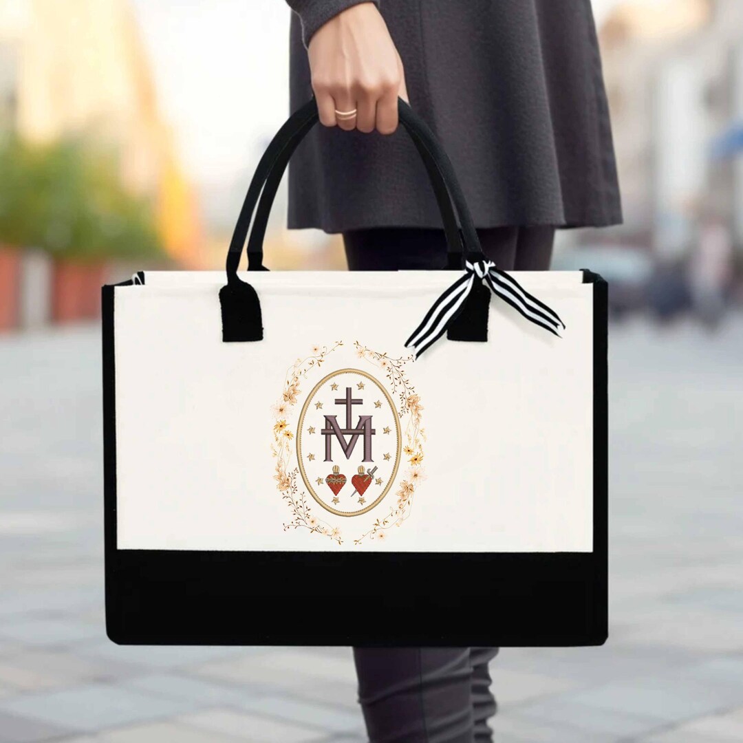 Marian Catholic Tote Bag - Virgin Mary Tote - Catholic Gifts for Women ...