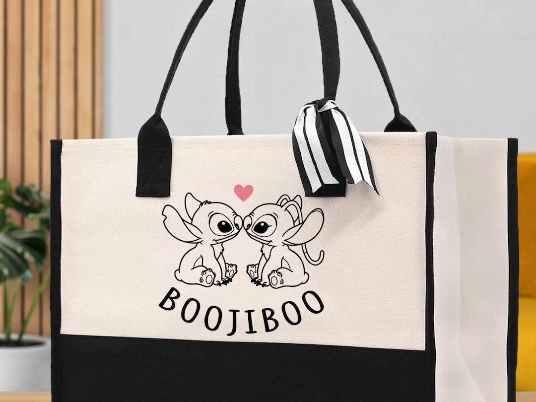 Custom Stitch Angel Boojiboo Tote, Lilo and Stitch Canvas Bag With ...
