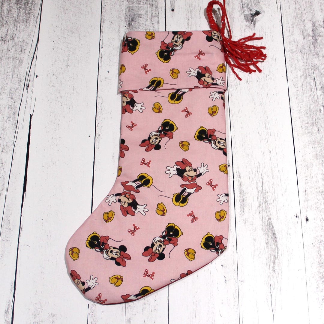 Handmade Disney Minnie Mouse Christmas Stocking – Holiday Mantle Decor ...