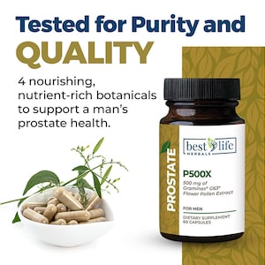 P500X - Rye Pollen Extract Supplement for Men Experiencing Enlarged ...
