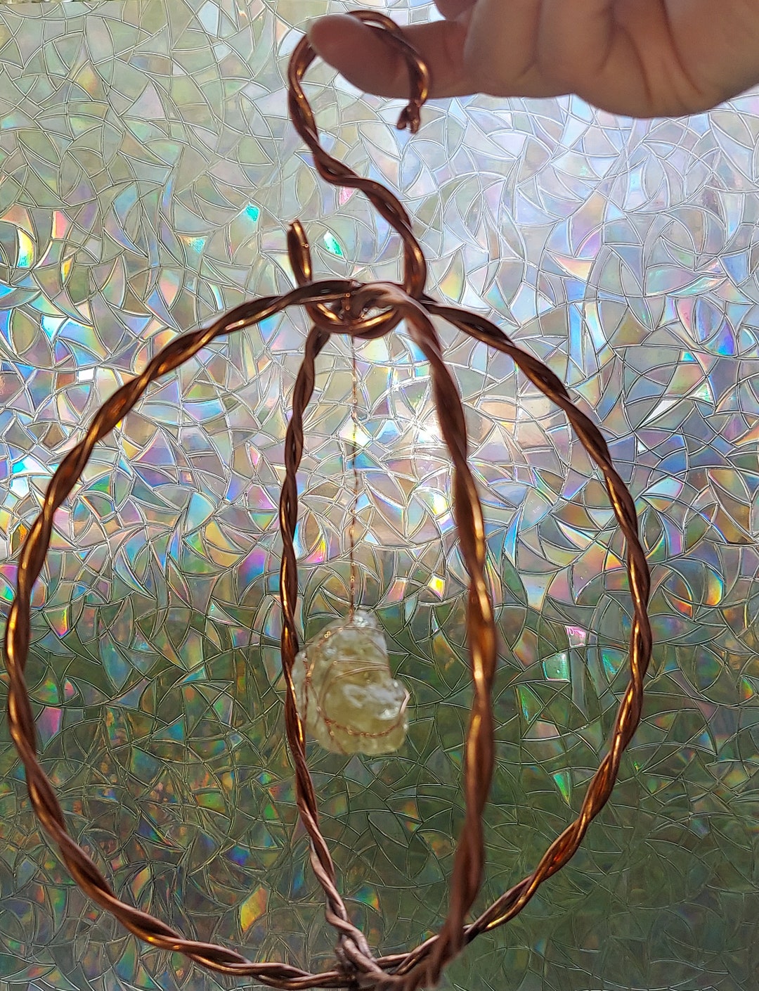 Handcrafted Copper Sun Catcher With Crystal - Etsy