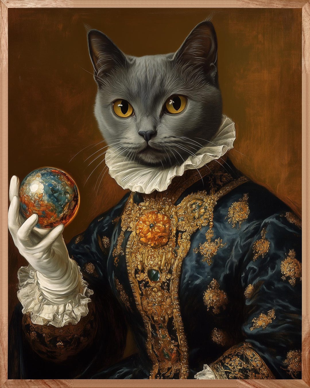 Custom Royal Cat Portrait, Personalized Dog Portrait From Photo, Pet ...