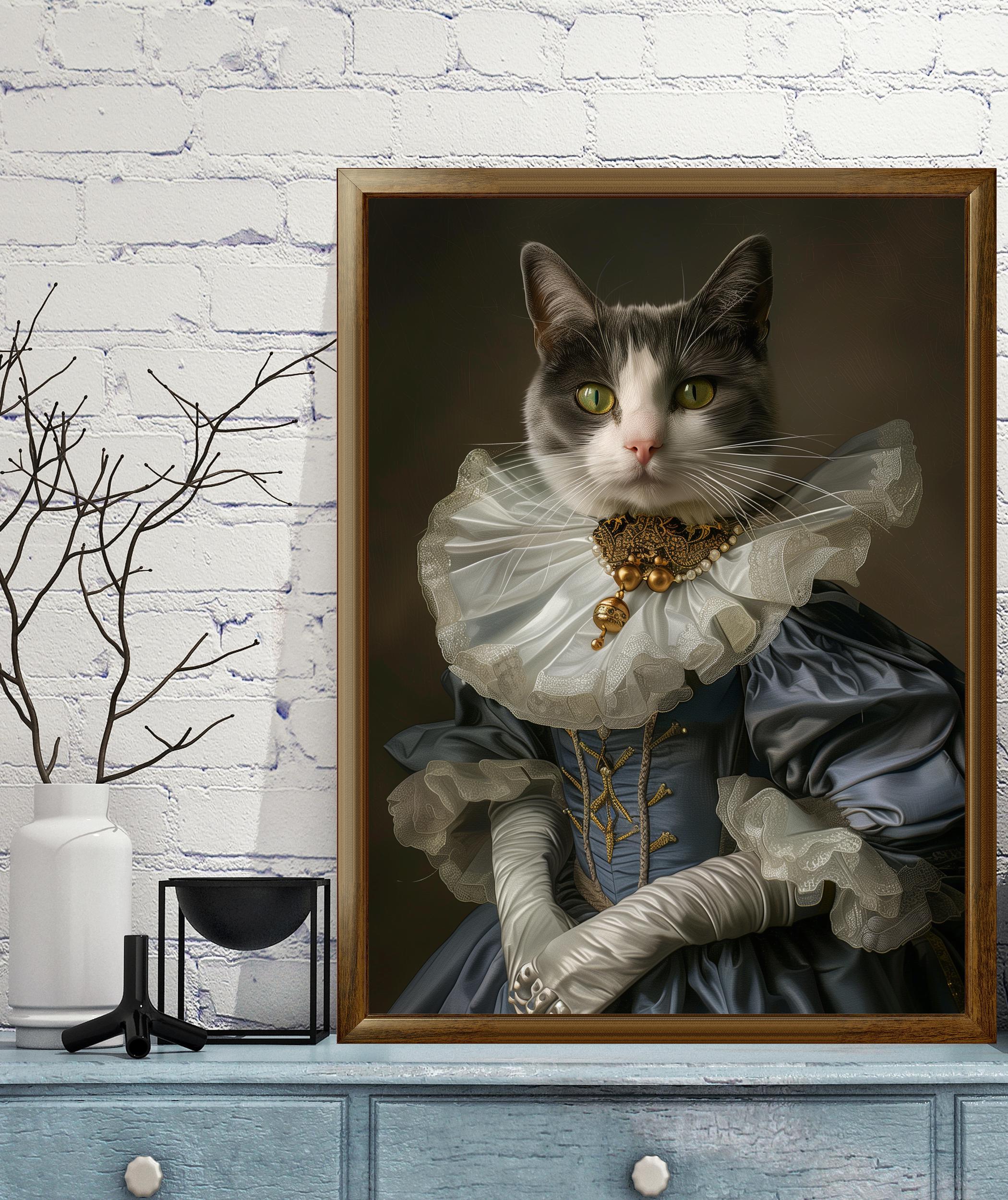 Custom Royal Cat Portrait, Personalized Dog Portrait From Photo, Pet ...