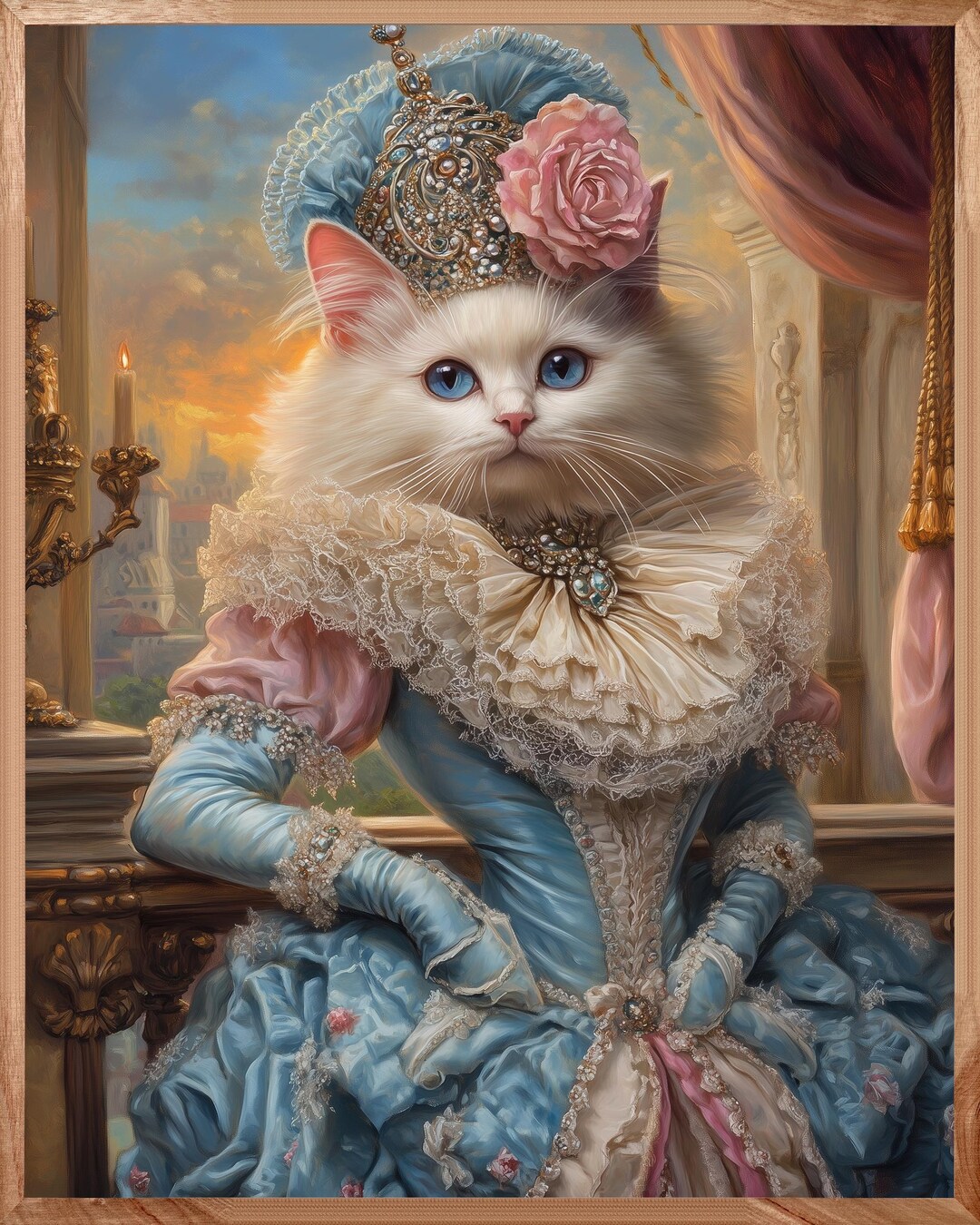 Custom Royal Cat Portrait, Personalized Dog Portrait From Photo, Pet ...