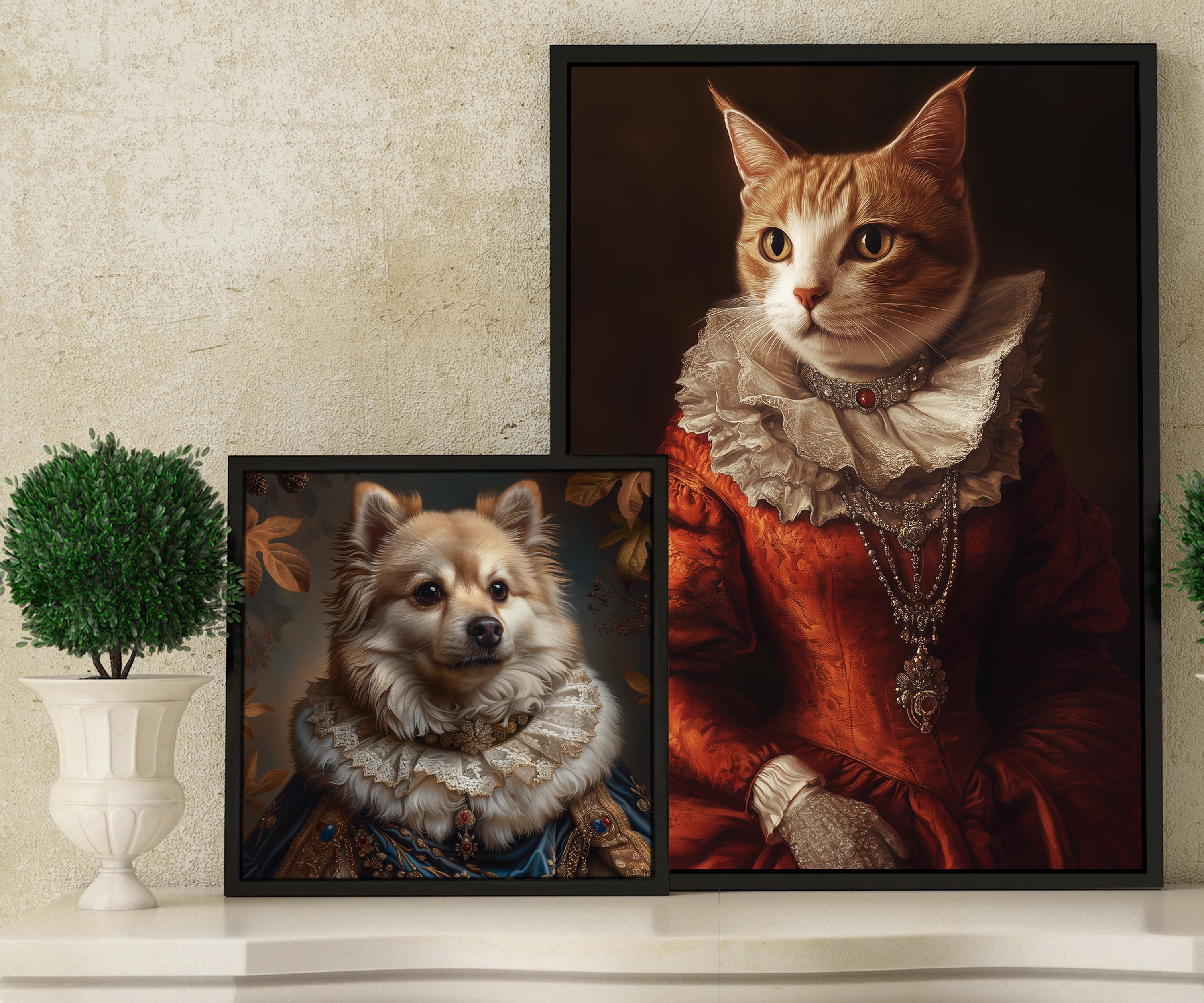 Custom Royal Cat Portrait, Personalized Dog Portrait From Photo, Pet ...