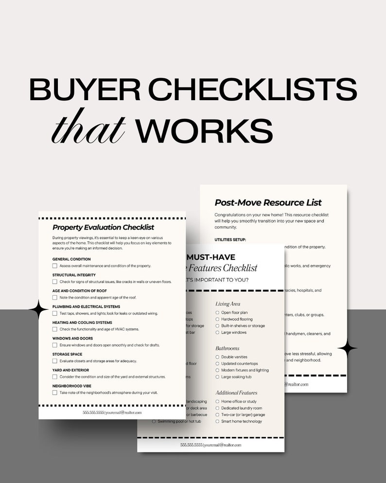 Real Estate Buyer Checklist, Guide & Questionnaire. Getting to Know ...