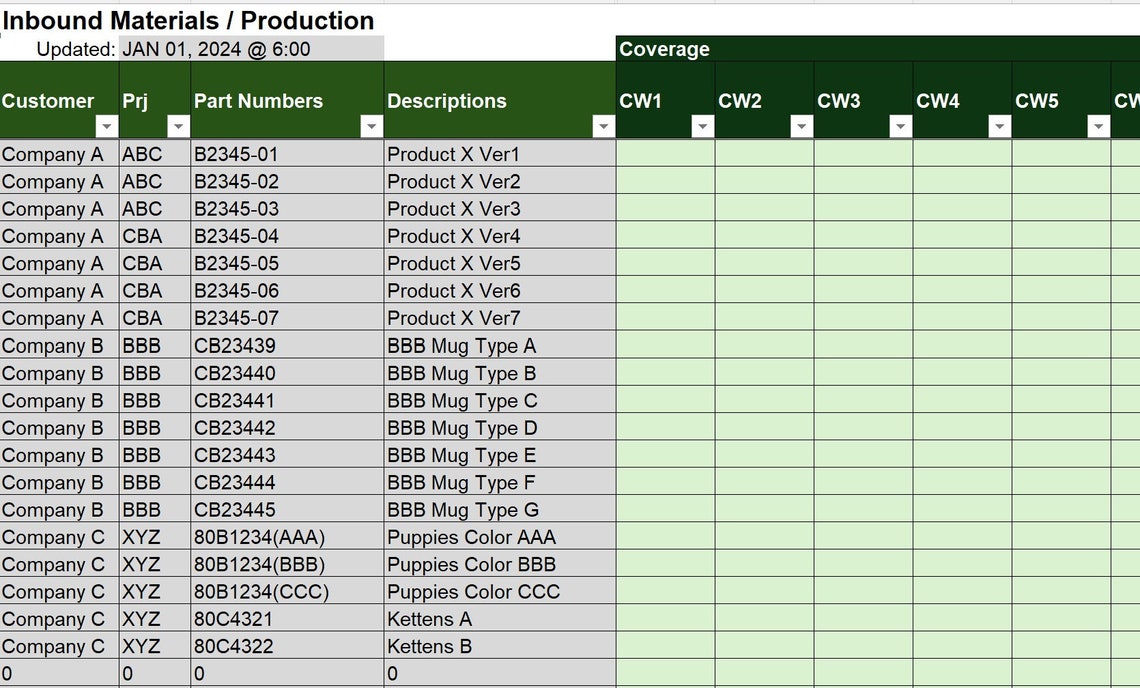 Material Coverage Visualizer – Inventory Management Tool With Color ...